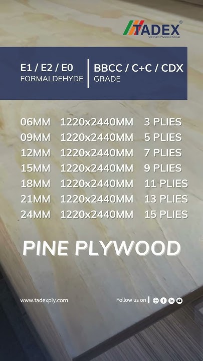 TADEX Pine Plywood for furniture & exterior uses #tadexply #pineplywood #cdxplywood # ...