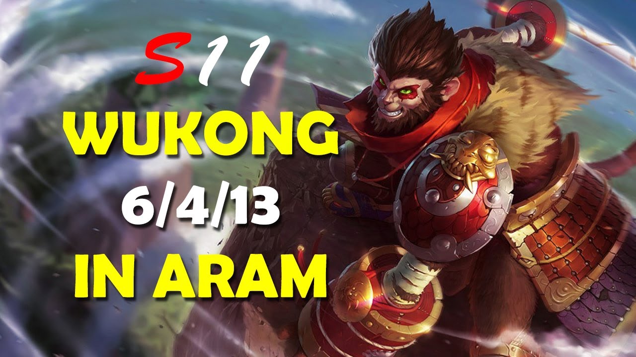 【League of Legends】Wukong Full Gameplay ARAM (KDA: 6/4/13) - YouTube