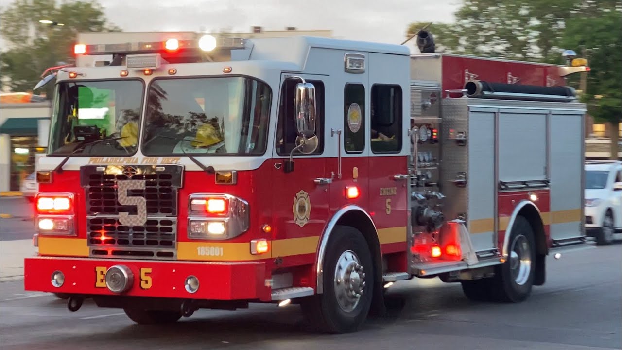 ⁴ᴷ Philadelphia Fire Department Engine 5 Responding { Federal Q } - YouTube