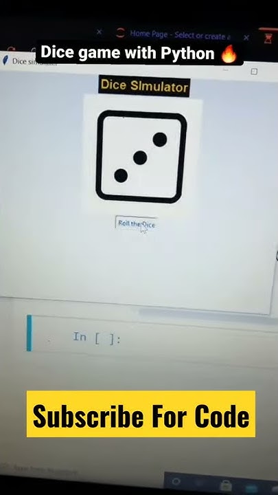Create Project In Python 🔥| Dice Game In Python 🔥| #shorts #python #pythonprojects #dicegame ...