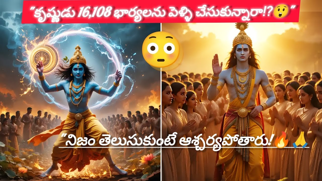 "శ్రీకృష్ణుడు16,108 మంది భార్యలను ఎందుకు చేసుకున్నాడు? 😲 నిజాన్ని ...
