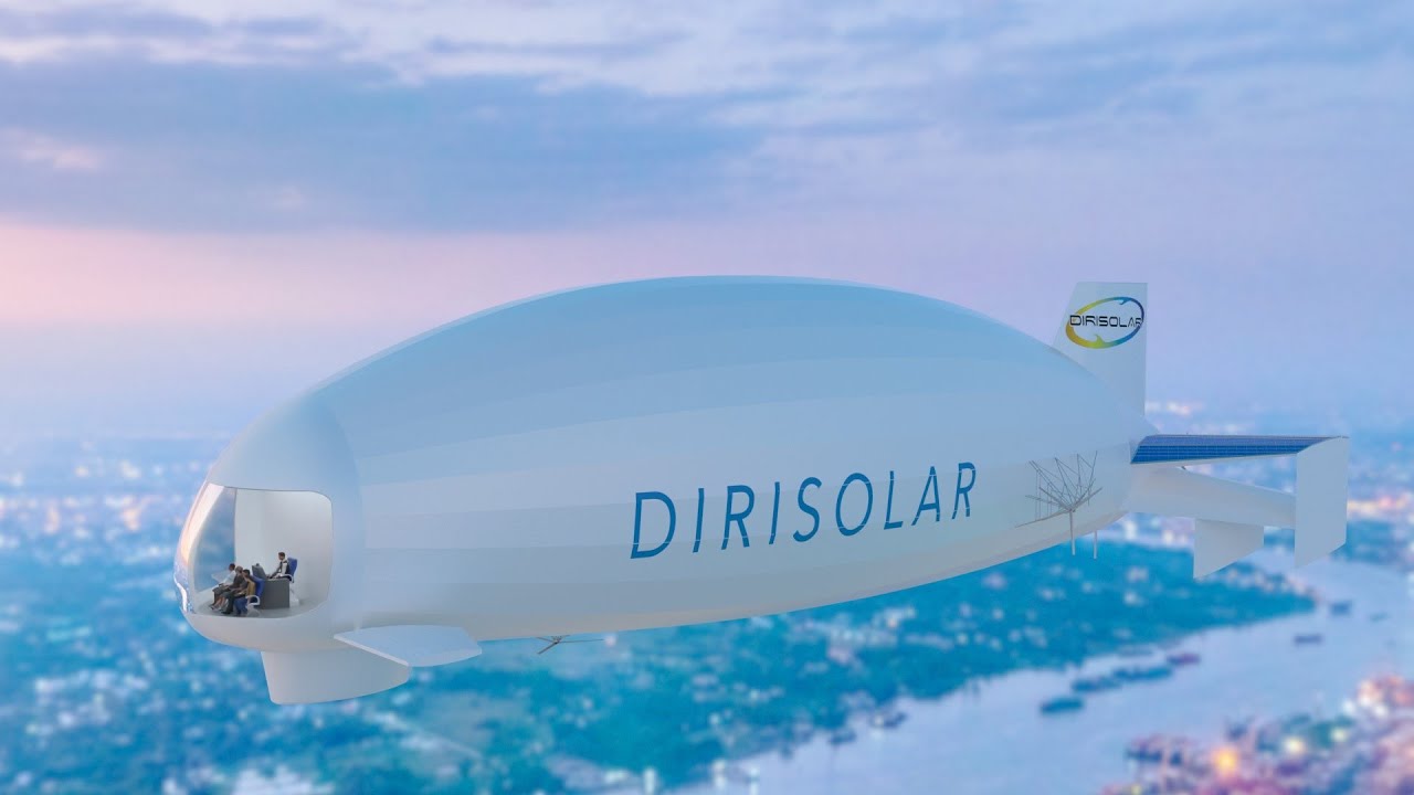 DIRISOLAR Solar-powered airship - YouTube
