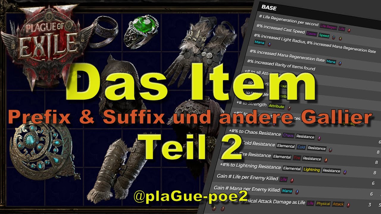 Path of Exile 2 - Das Item - Prefixe, Suffixe und andere Gallier - Part ...
