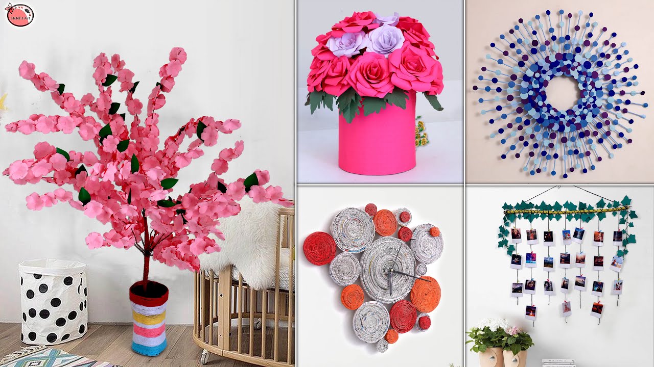 8 DIY Room Decor! Paper Craft Ideas | For Small House (Wall Hanging ...