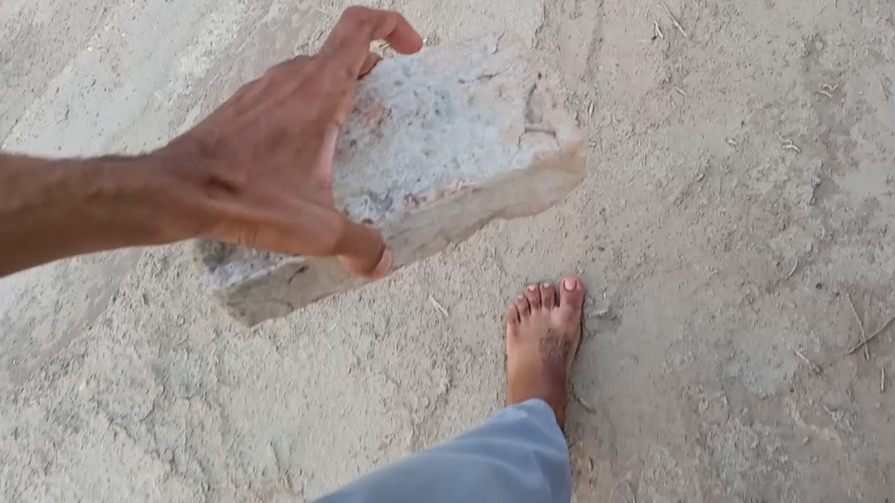 I Dropped A Brick On My Foot For 100 Subs (It Hurt) - YouTube