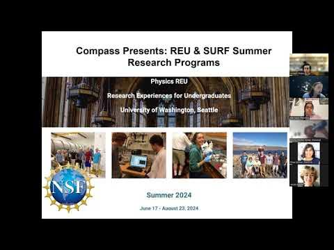 Compass Project Workshop — REU and SURF Summer Research Programs Panel ...
