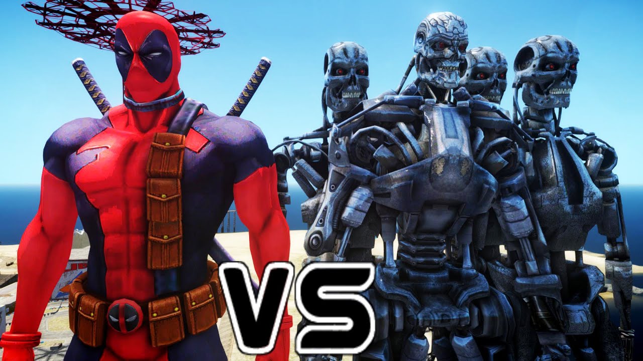 DEADPOOL VS TERMINATOR ARMY - EPIC BATTLE - YouTube