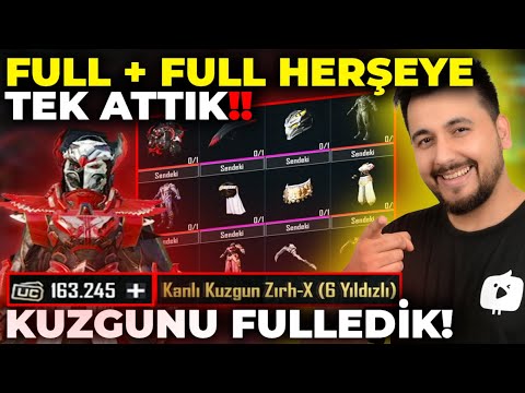 FULL + FULL HERŞEYE TEK ATTIK!! KUZGUNU FULLEDİK! / PUBG MOBILE
