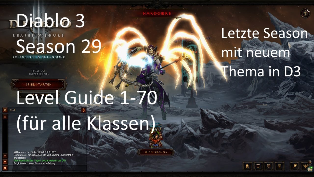 Diablo 3 Season 29 1 bis 70 Level Guide (alle Klassen) - YouTube