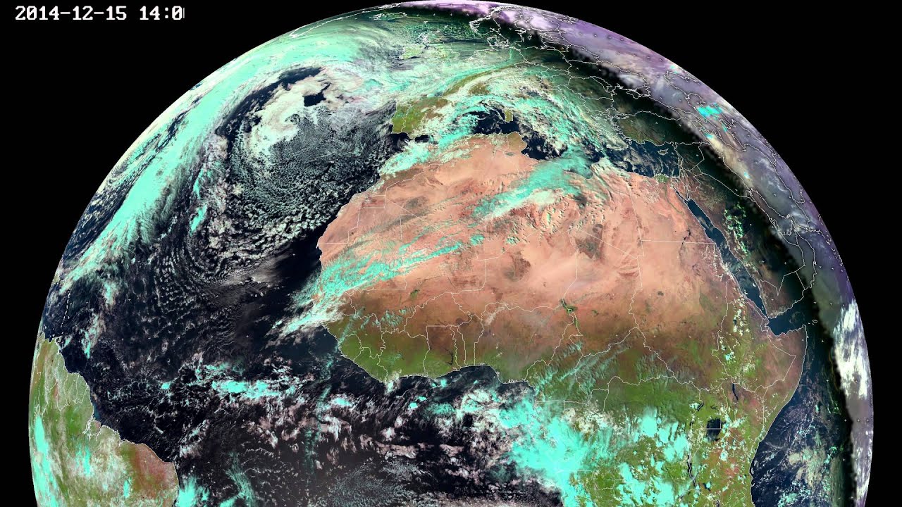 Time-lapse of Earth in December 2014 - Full Weather Geoengineering 4K ...