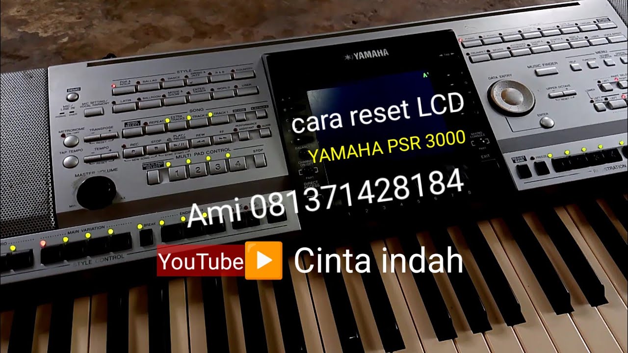 Cara reset LCD YAMAHA PSR 3000 - YouTube