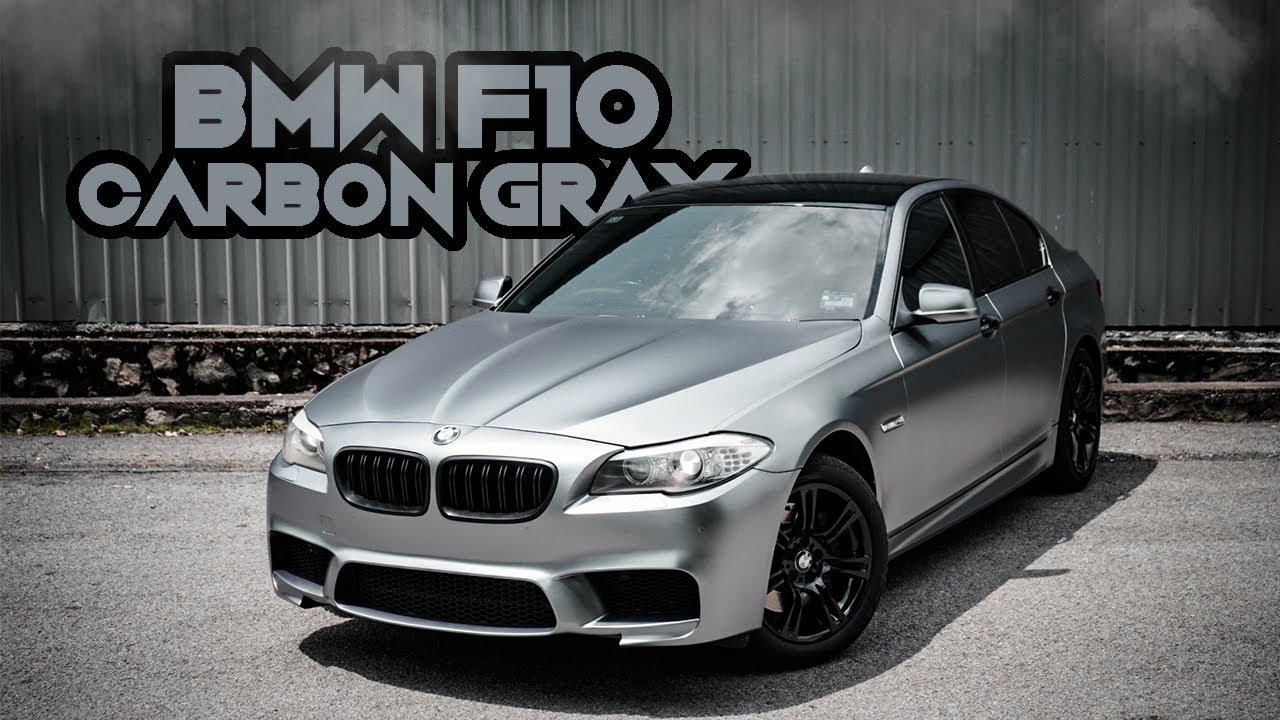 BMW F10 | FULL WRAP CARBON GRAY SGWRAP PREMIUM VINYL - YouTube