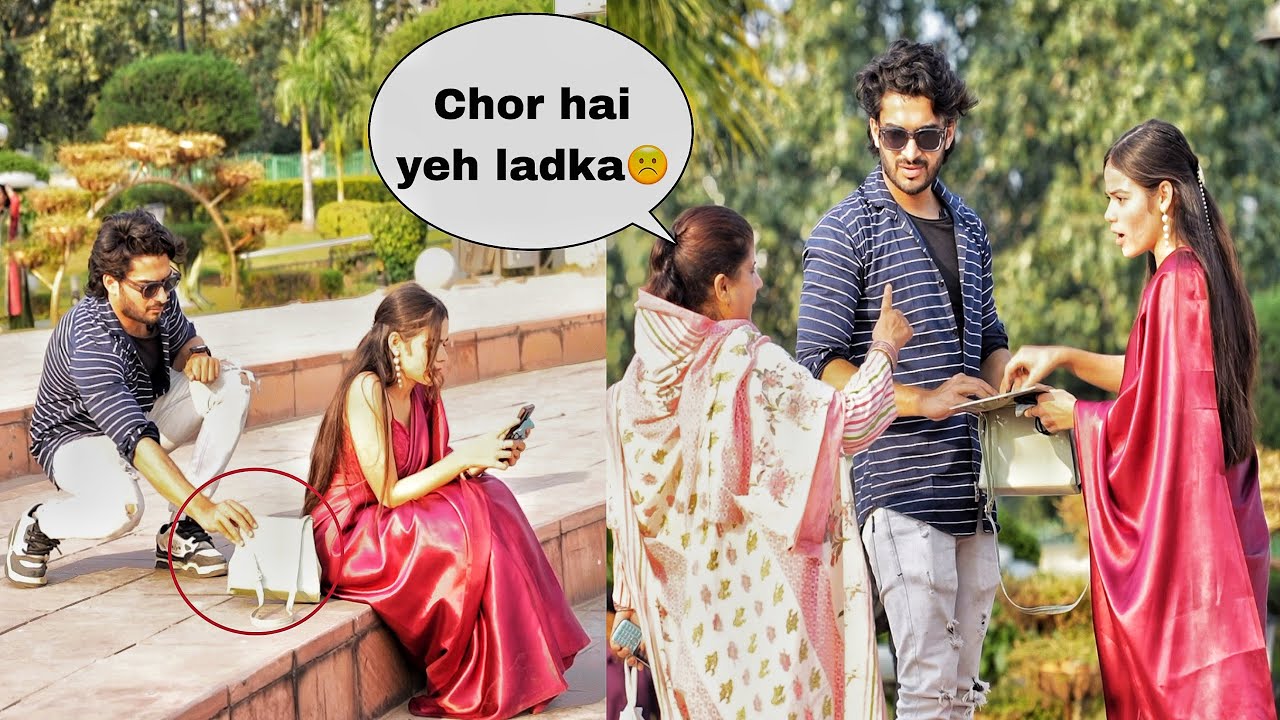 Snatching Girls Bag 😆 Epic Reactions😝 Zia Kamal - YouTube