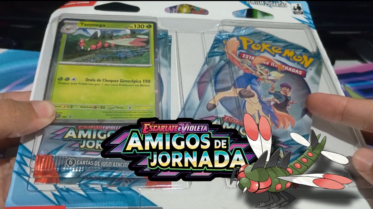 POKÉMON AMIGOS DE JORNADA: Blister Quádruplo YANMEGA +QR codes - YouTube