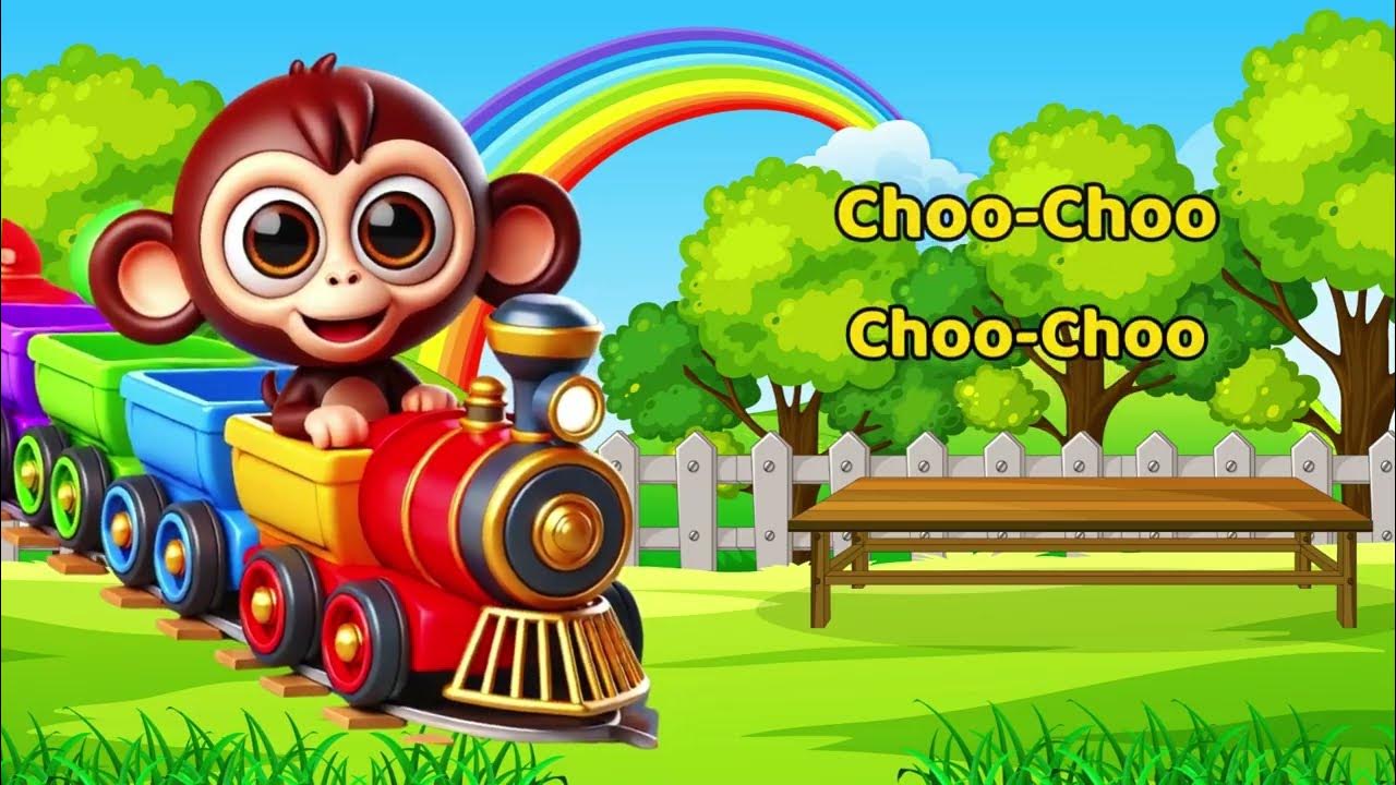 The Color Train | Learn Colors with Monkeys | Nursery Rhymes for Babies ...