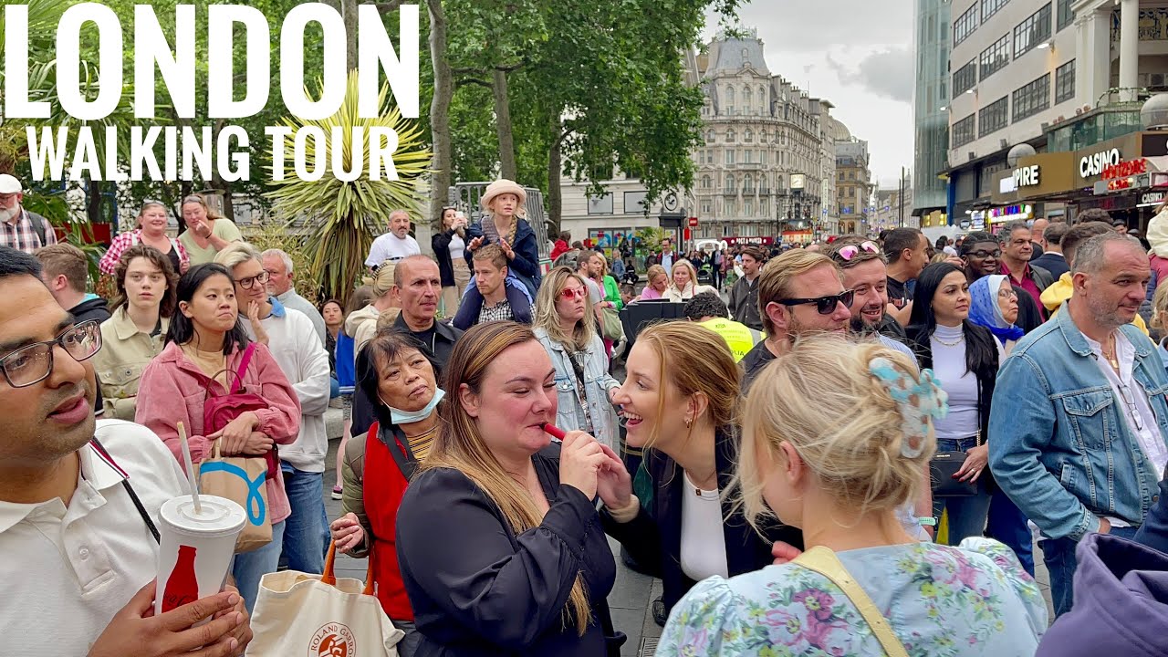 London Summer Walking Tour in Soho Streets, Leicester Square | Central ...
