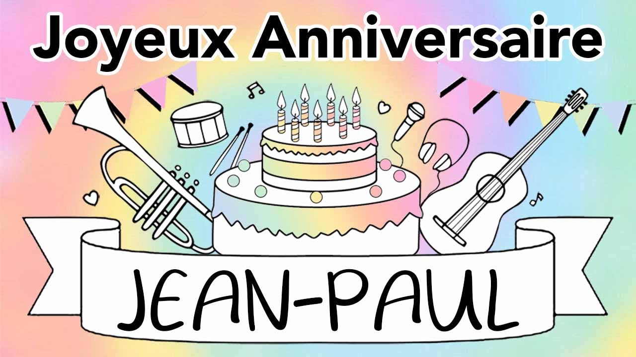 NOUVEAU Joyeux Anniversaire Jean-Paul Guitare Jazz Manouche Jean Paul ...