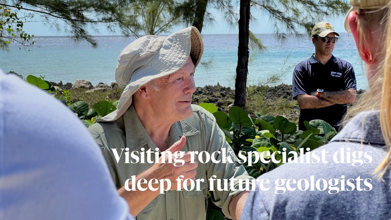 Visiting rock specialist digs deep for future geologists - YouTube