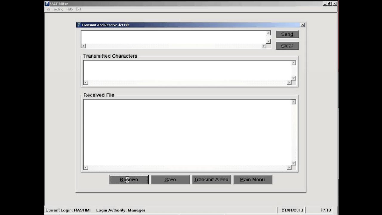 B9. Transmit receive FCT File from serial to FACT. - YouTube