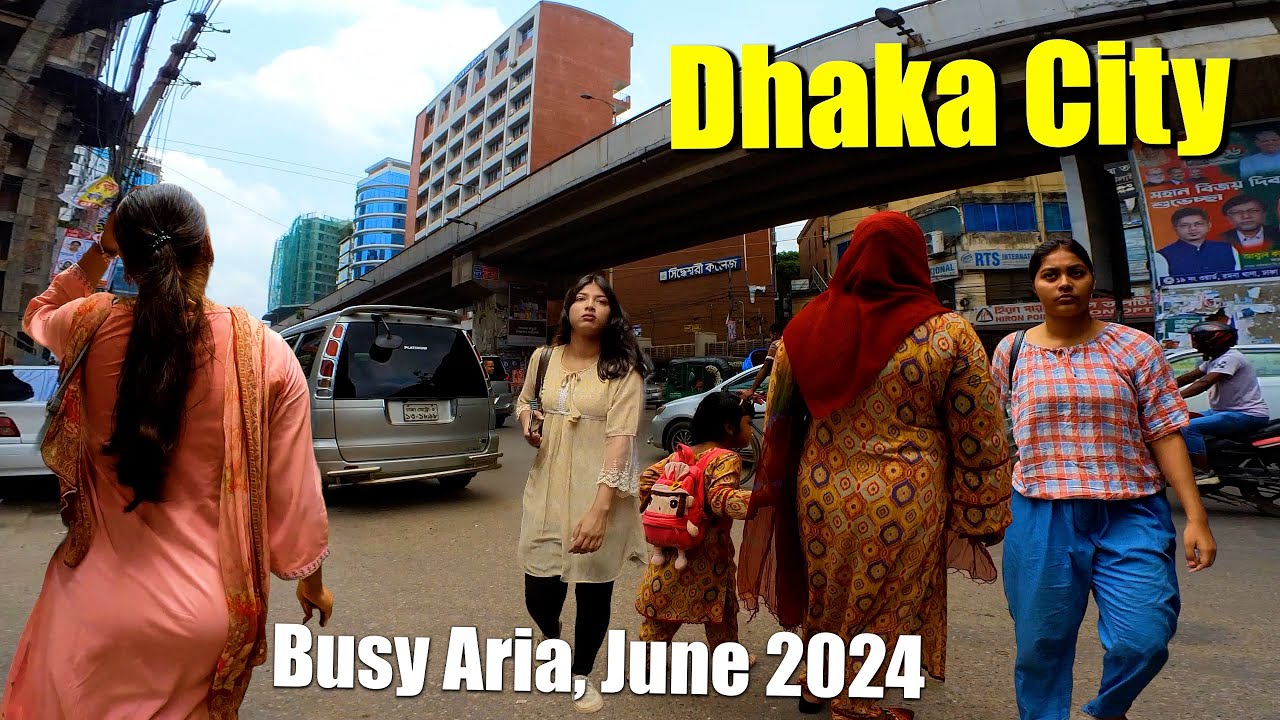 Busy Area Of Dhaka #Walking_Show In Mogbazar - Mouchak - YouTube