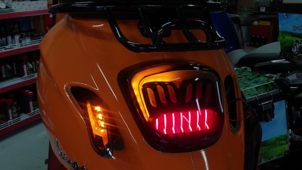 Vespa Install signal light on Sprint - YouTube