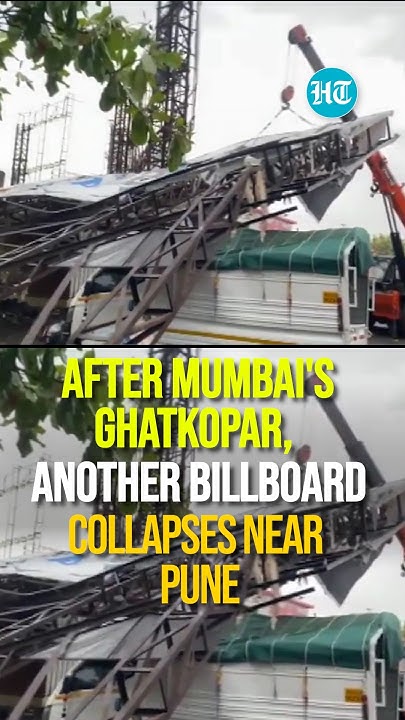 Another Billboard Collapse: Now Near Pune, After Mumbai's Ghatkopar | Watch - YouTube