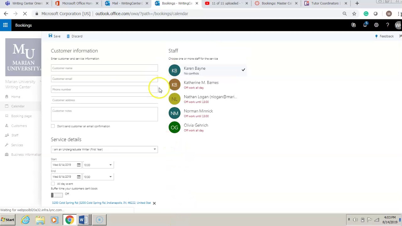Microsoft Bookings Master Calendar - YouTube