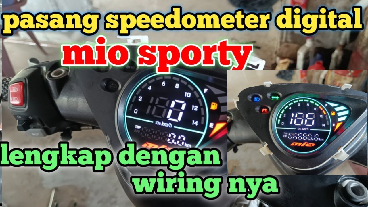 Pasang speedometer digital mio sporty beserta wiring nya - YouTube