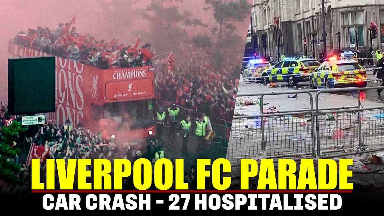Live: Liverpool FC Victory Parade Collision| Car crashes into fans, 27 ...