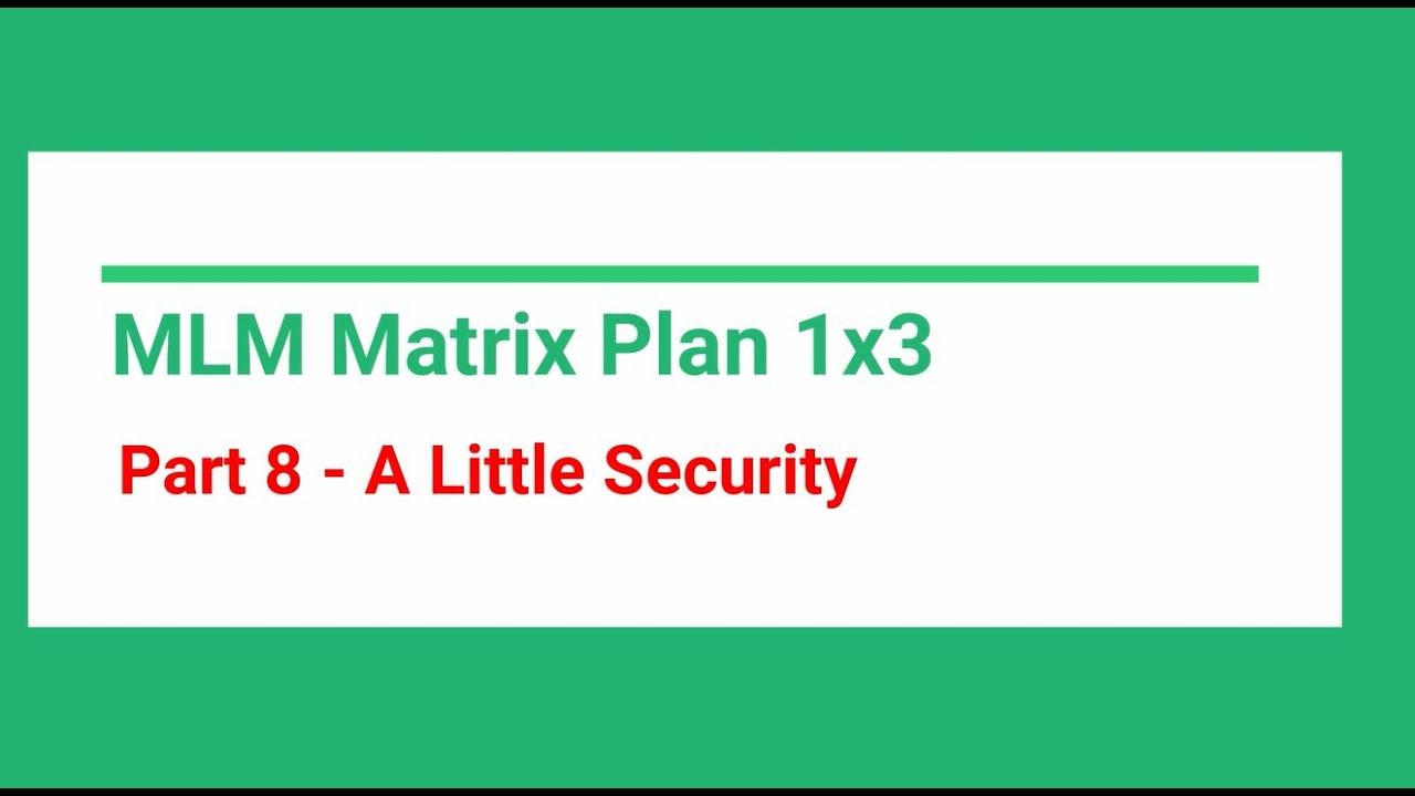 Part 8 - A Little Security | MLM Website using PHP and MySQL | Matrix ...
