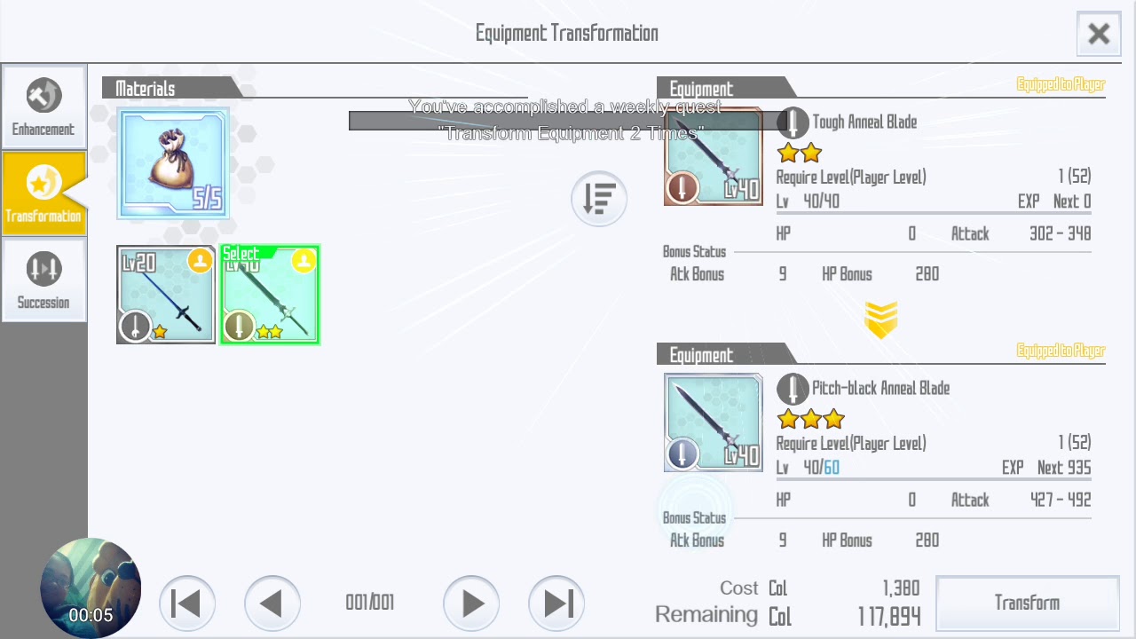 [SAO:IF] Event Quest: Weapon Production Campaign - 3☆ Pitch-black ...
