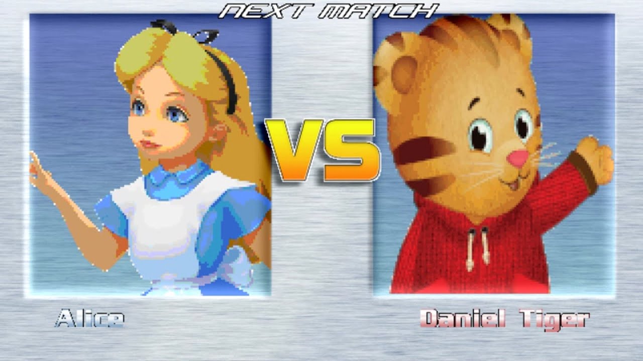 M.U.G.E.N | Alice vs Daniel Tiger | Alice's Adventures in Wonderland vs ...