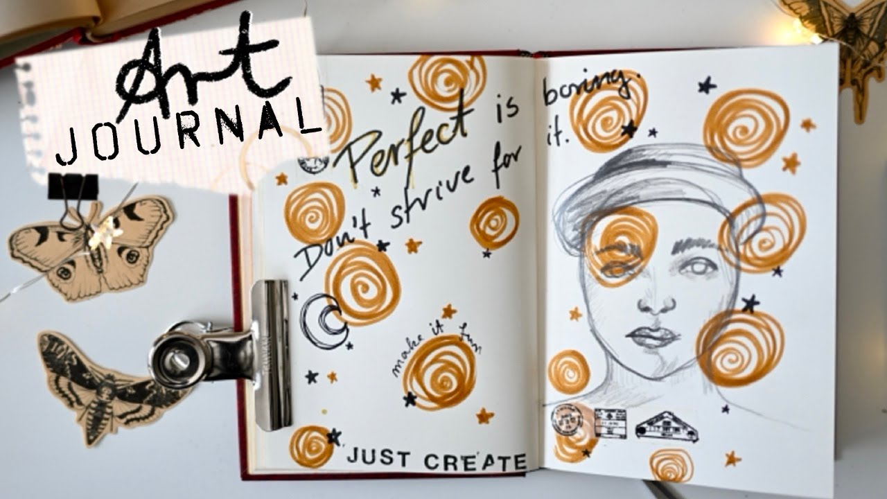 Let's create a Collage ONLY with Pens • Art Journal with me • February ...
