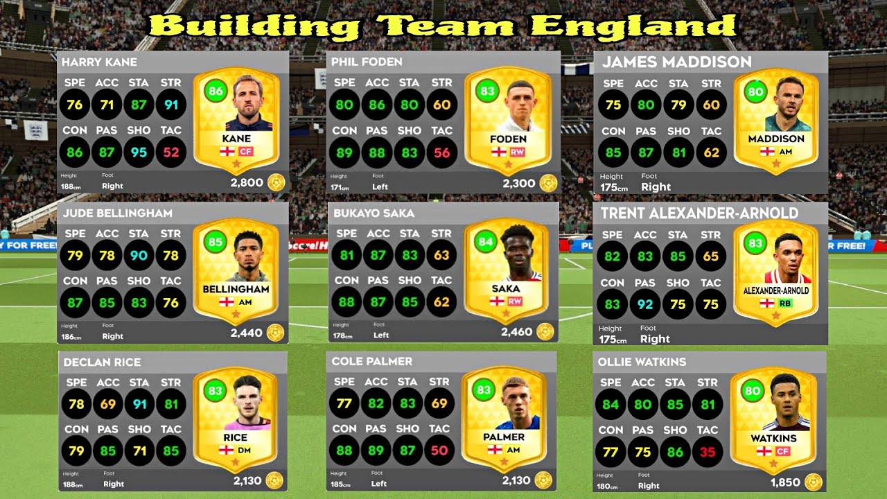 DREAM LEAGUE SOCCER 2025 | BUILD TEAM ENGLAND | DLS25 OFFICIAL - YouTube