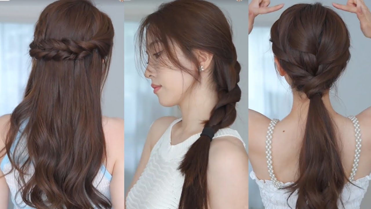 Super Easy & Cute Daily Hairstyles Tutorials Korean Style for Girls ...