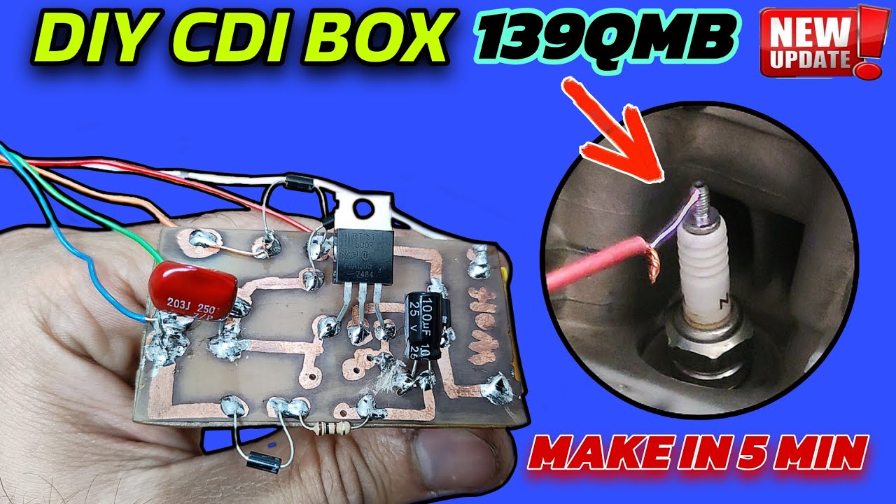 139qmb Custom CDI box for maximum spark power, (easy in 5 min) - YouTube