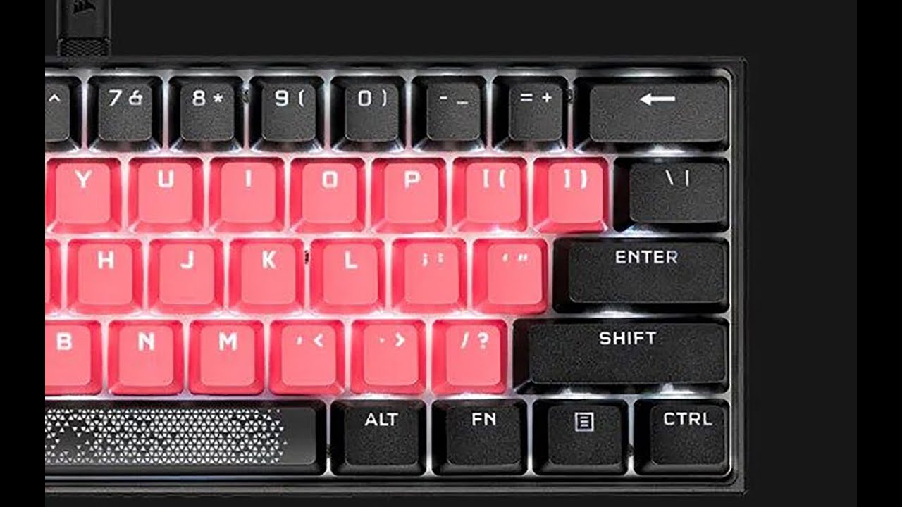 Présentation Corsair : Set keycaps PBT & K65 mini - YouTube
