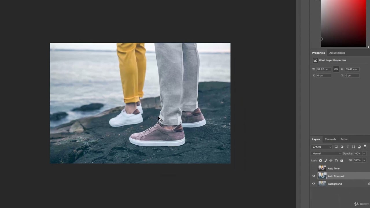 How to use layers in Adobe Photoshop CC | Auto Tone | Auto contrast ...