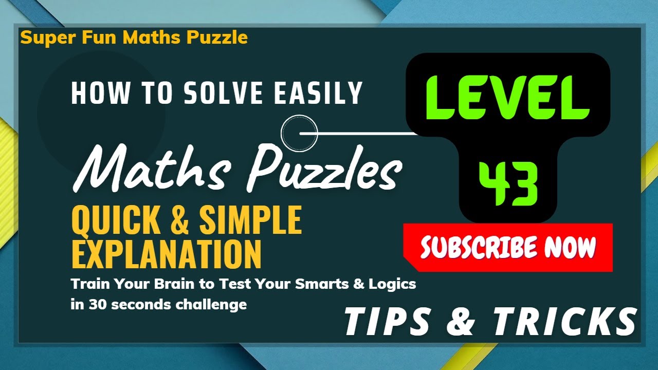 30 Seconds Challenge | MATHS PUZZLES TO TEST YOUR SMARTS & LOGICS With ...