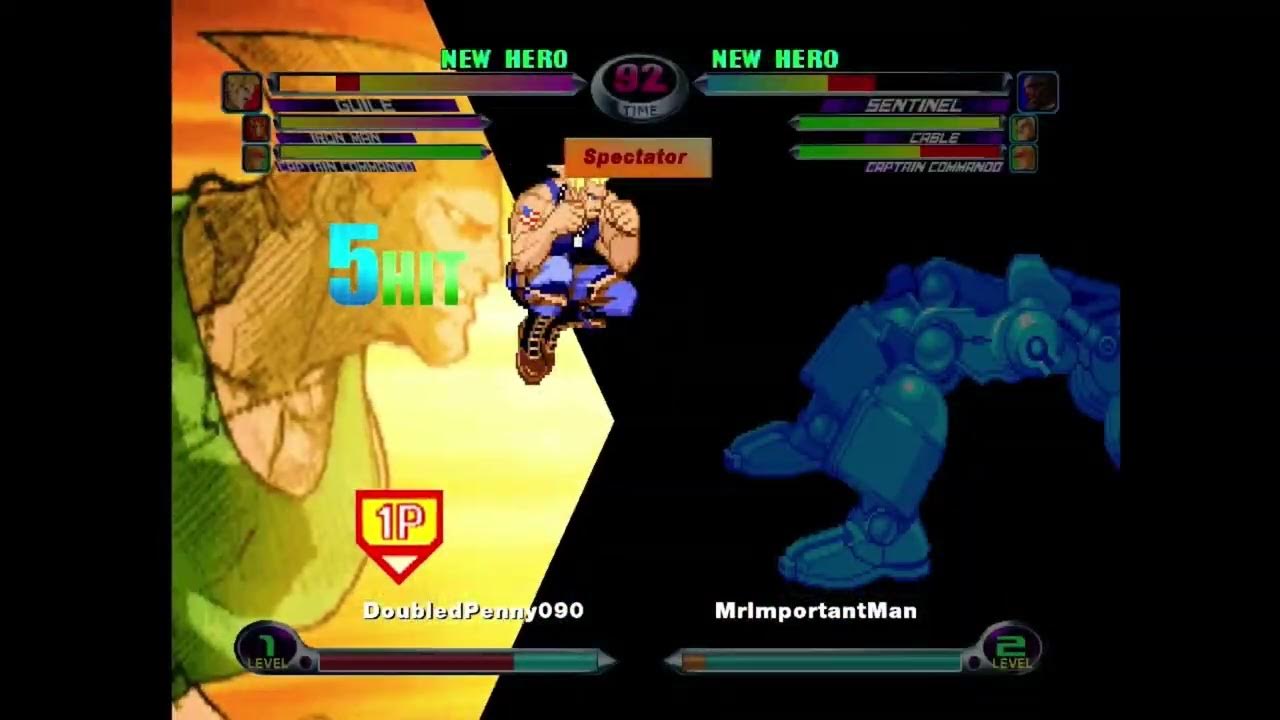 MvC2: Tenderloin - Guile w/Cap AAA 110% Sequence vs Sentinel/Cap .:12.14.22:. - YouTube