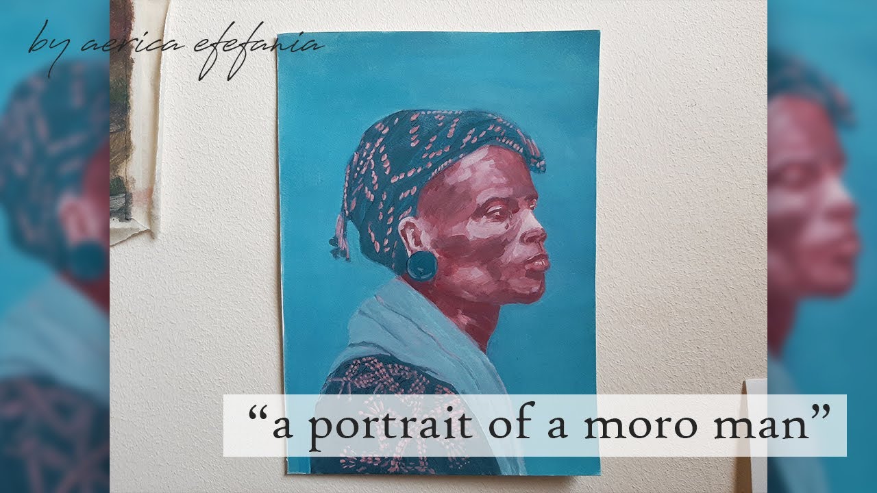"a portrait of a moro man" • gouache painting timelapse - YouTube