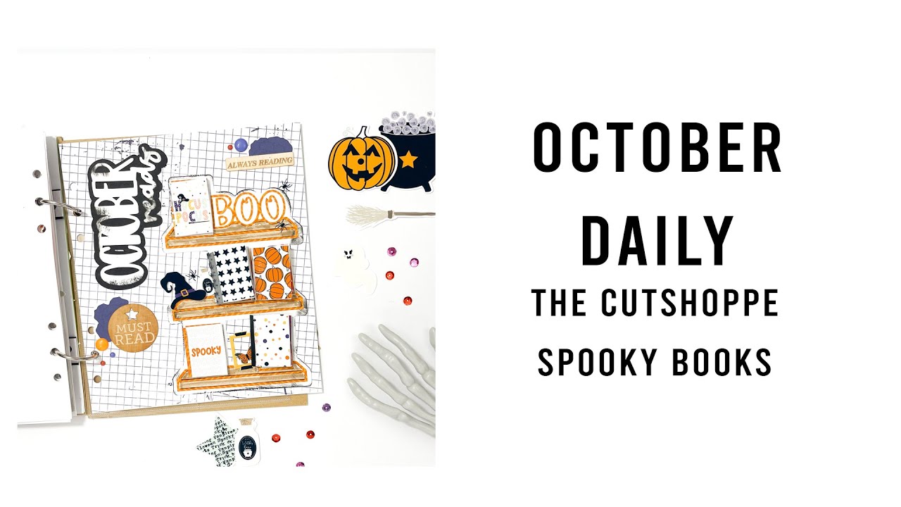 October Daily Spooky Reads Scrapbook Process Video - YouTube