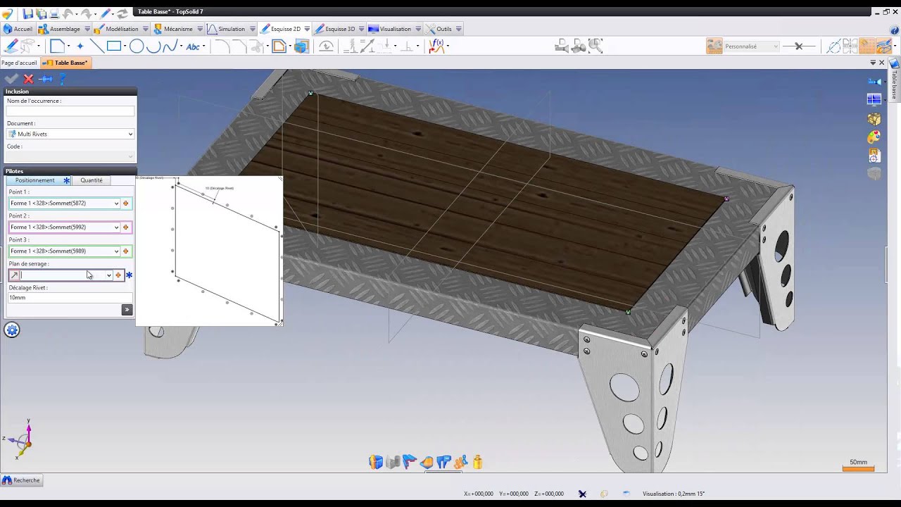 Modélisation table basse (Partie 2) - TopSolid 7 - YouTube