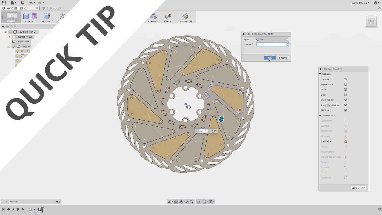 Quick Tip: Change Sketch Patterns - YouTube