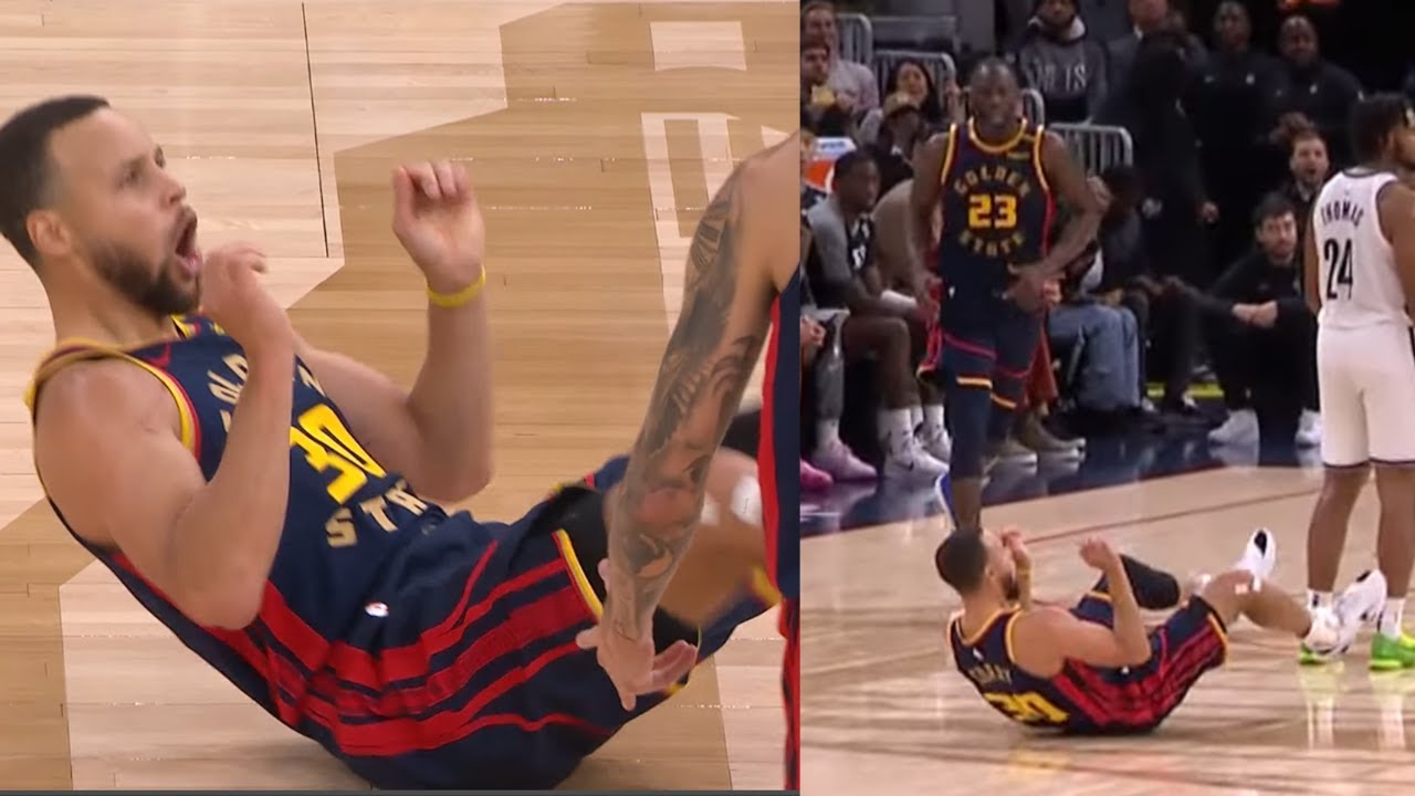 Steph Curry DANCING ON FLOOR after getting a FOUL CALLED 4 point play ...