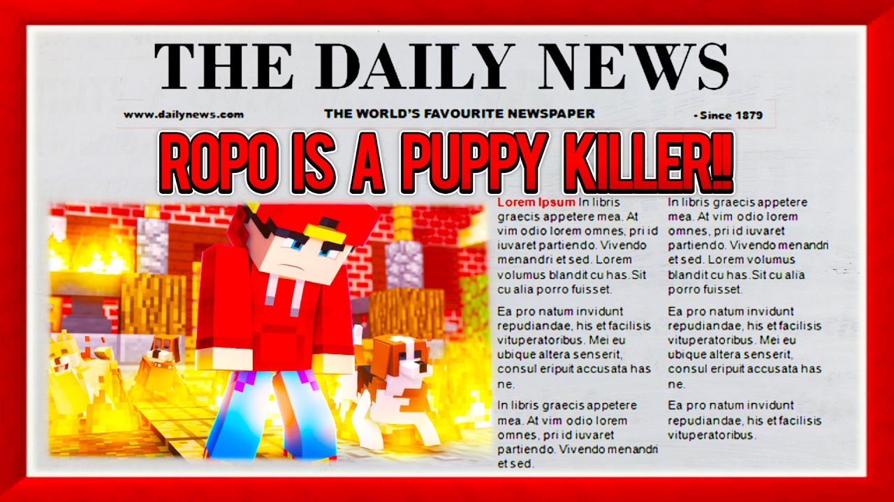 Minecraft Adventure - LITTLE ROPO IS A PUPPY KILLER?!! - YouTube