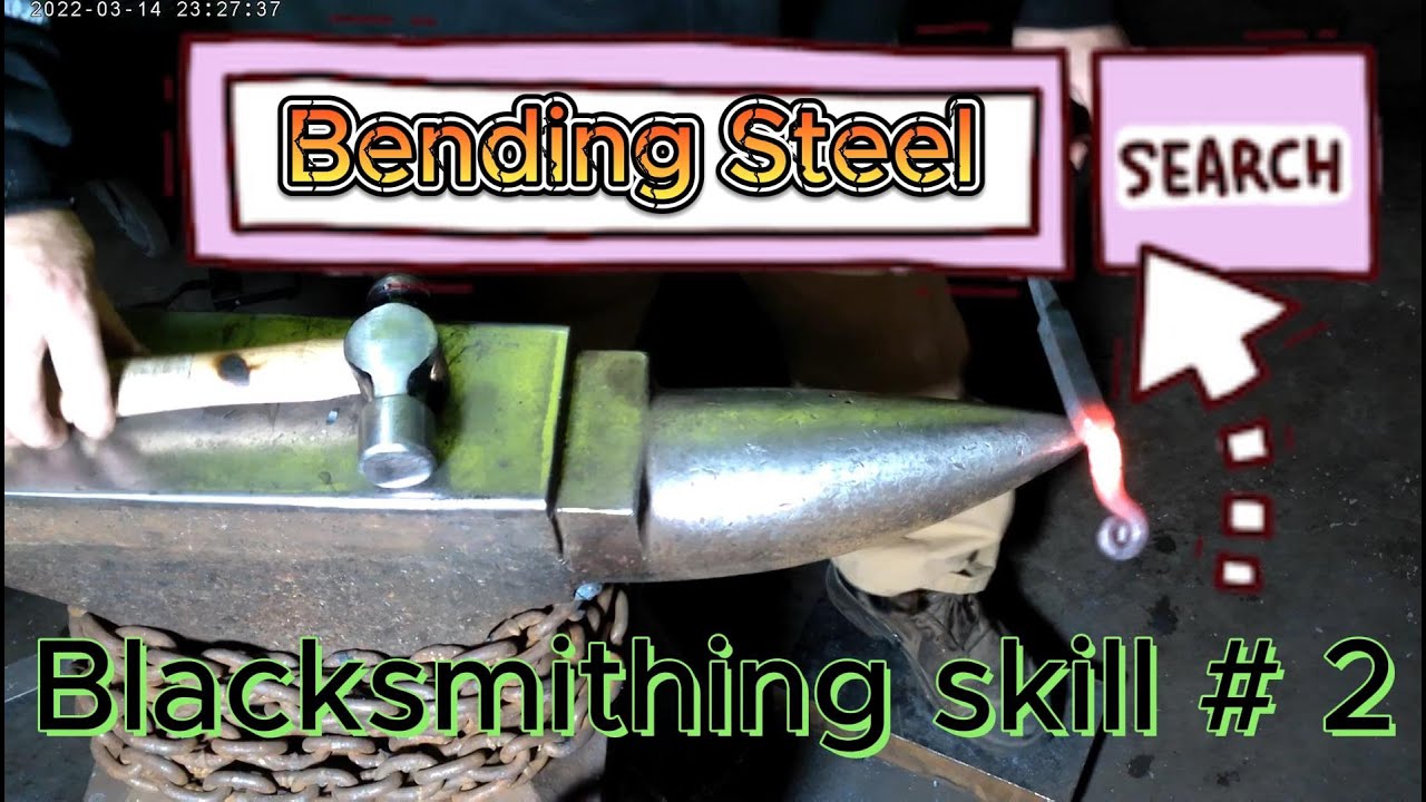 Blacksmithing skill # 2 bending - YouTube