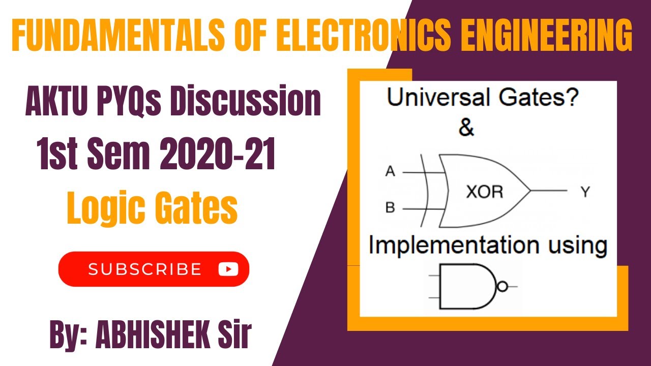Ex-OR gate implementation | Fundamentals of Electronics Engineering ...