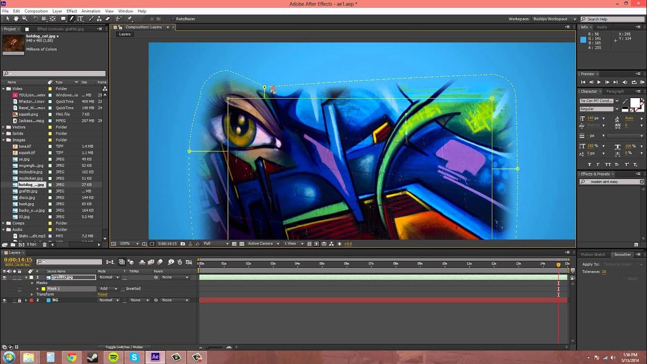 After Effects CS6 Tutorial - 57 - Mask Feather Tool - YouTube