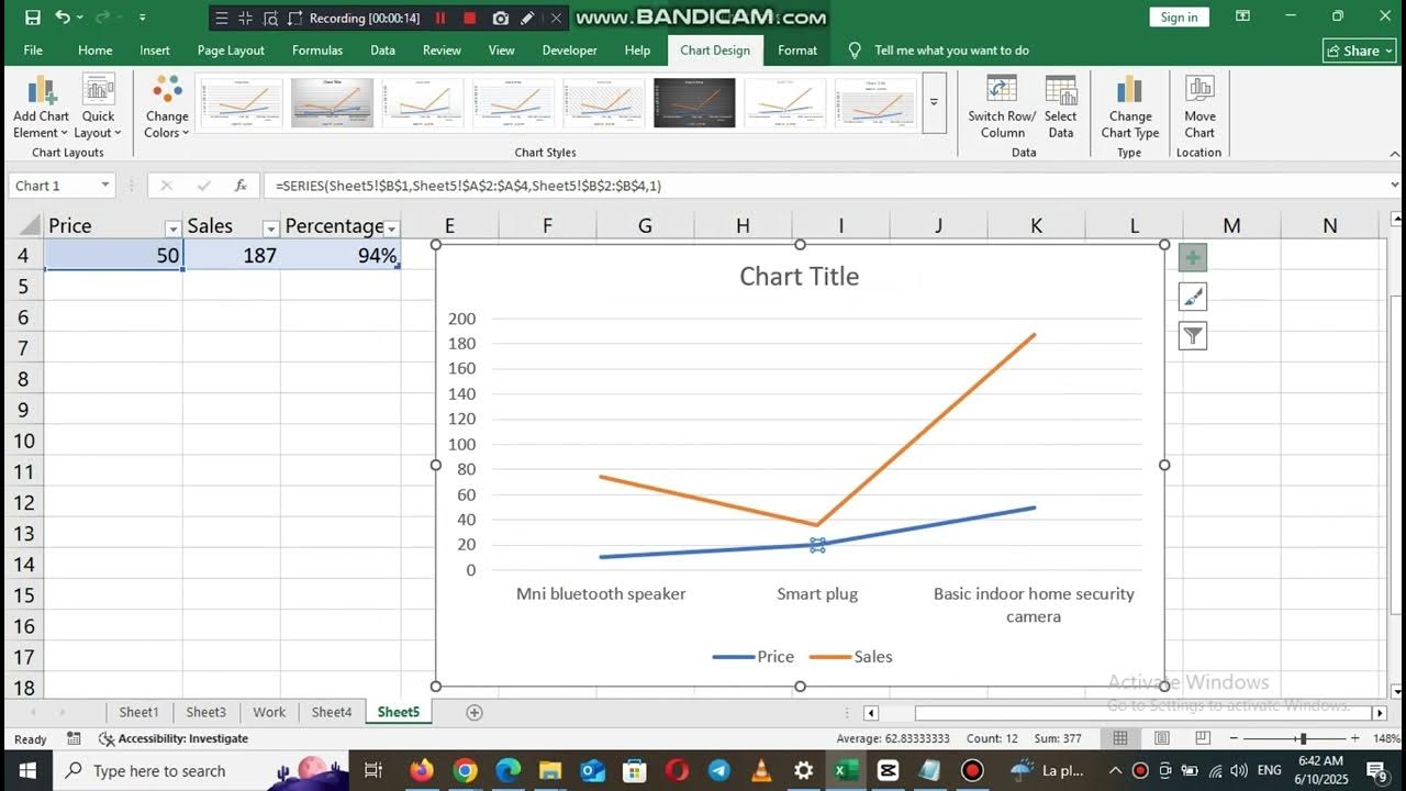 How to make a multi line chart in Excel - YouTube
